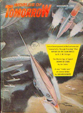 Galaxy magazine, August 1967, cover by Sol Dember. : r/CoolSciFiCovers